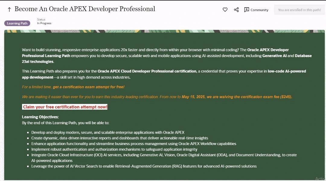 Numan Afzal on LinkedIn: #oracleapex #certification #freeexam # ... Numan Afzal on LinkedIn: #oracleapex #certification #freeexam # ...