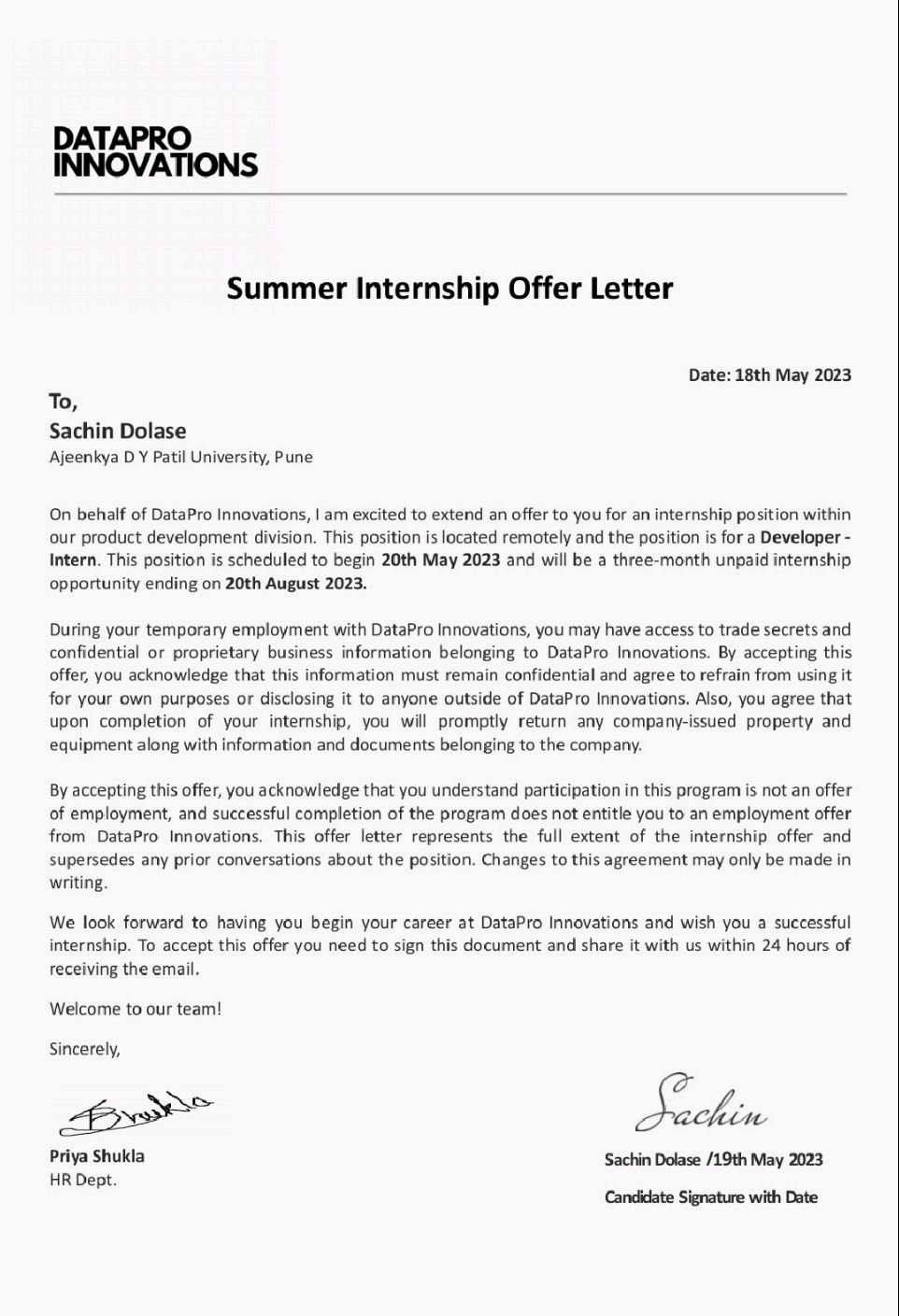 Sachin Dolase on LinkedIn: #opportunity #internship #projects # ... Sachin Dolase on LinkedIn: #opportunity #internship #projects # ...