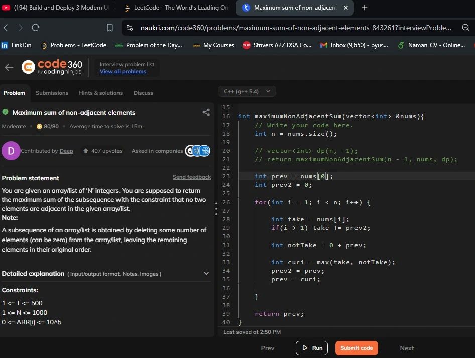 Piyush Kahale on LinkedIn: #100daysofcode #dynamicprogramming #dpseries ... Piyush Kahale on LinkedIn: #100daysofcode #dynamicprogramming #dpseries ...