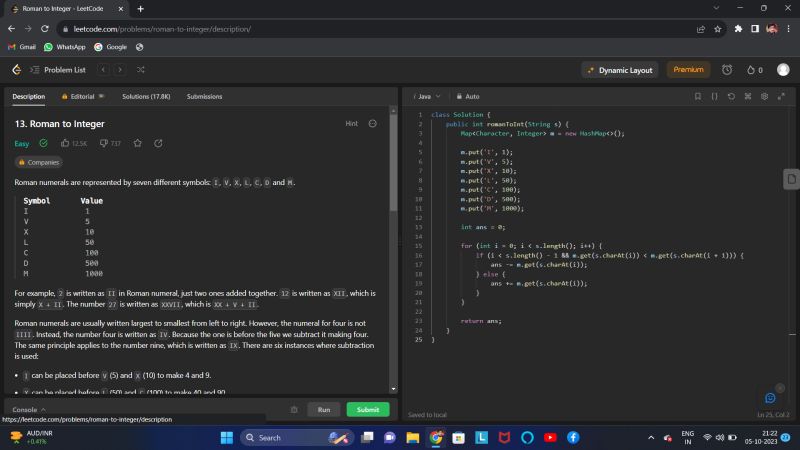 Kritan Jaiswal on LinkedIn: Day-97/100 Problem-Roman to Integer ... Kritan Jaiswal on LinkedIn: Day-97/100 Problem-Roman to Integer ...
