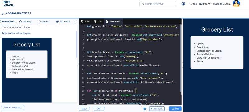 Prathibha Laxmi Diviti on LinkedIn: #day19 #ccbp #nxtwave #javascript # ... Prathibha Laxmi Diviti on LinkedIn: #day19 #ccbp #nxtwave #javascript # ...