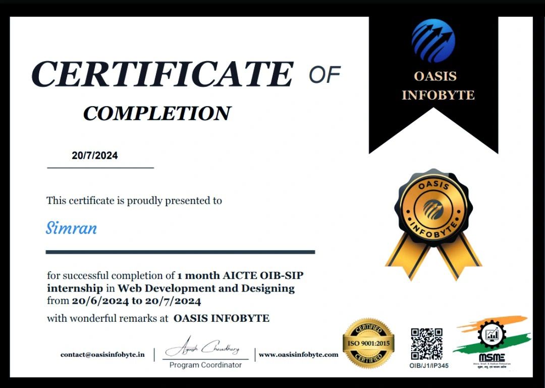 Simran Upadhyay on LinkedIn: I'm excited to share that I have received ... Simran Upadhyay on LinkedIn: I'm excited to share that I have received ...