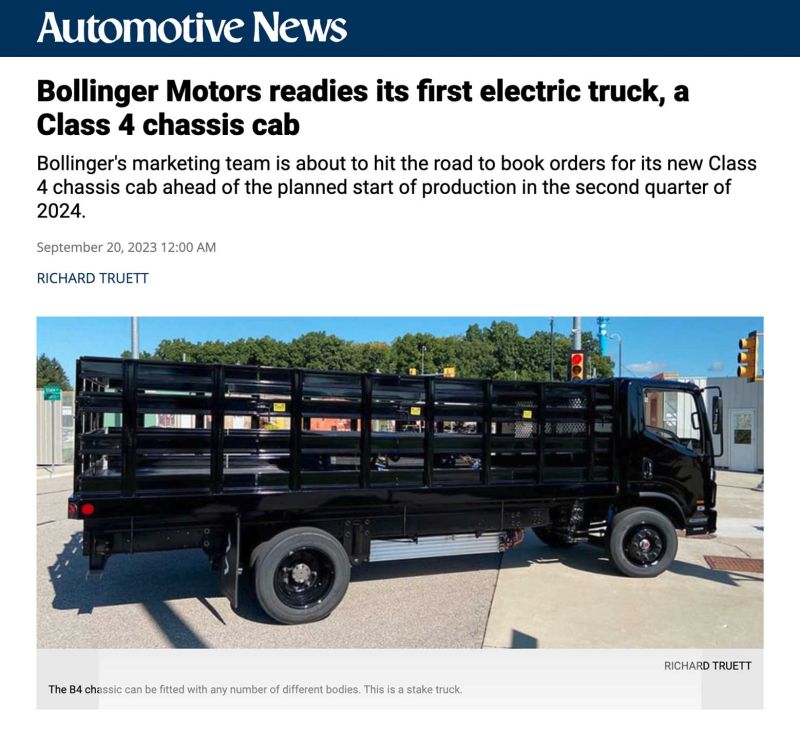 Bollinger Motors on LinkedIn: AUTOMOTIVE NEWS - Richard Truett ANN ... Bollinger Motors on LinkedIn: AUTOMOTIVE NEWS - Richard Truett ANN ...