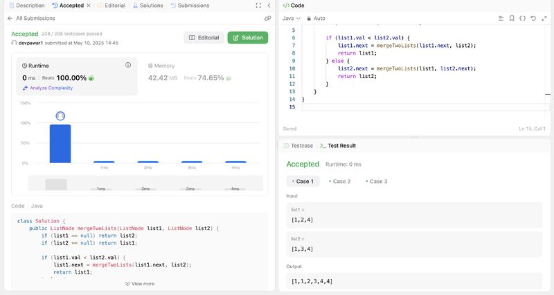 Day 11 Diving into a Linked List merging challenge—Merge Two Sorted ... Day 11 Diving into a Linked List merging challenge—Merge Two Sorted ...