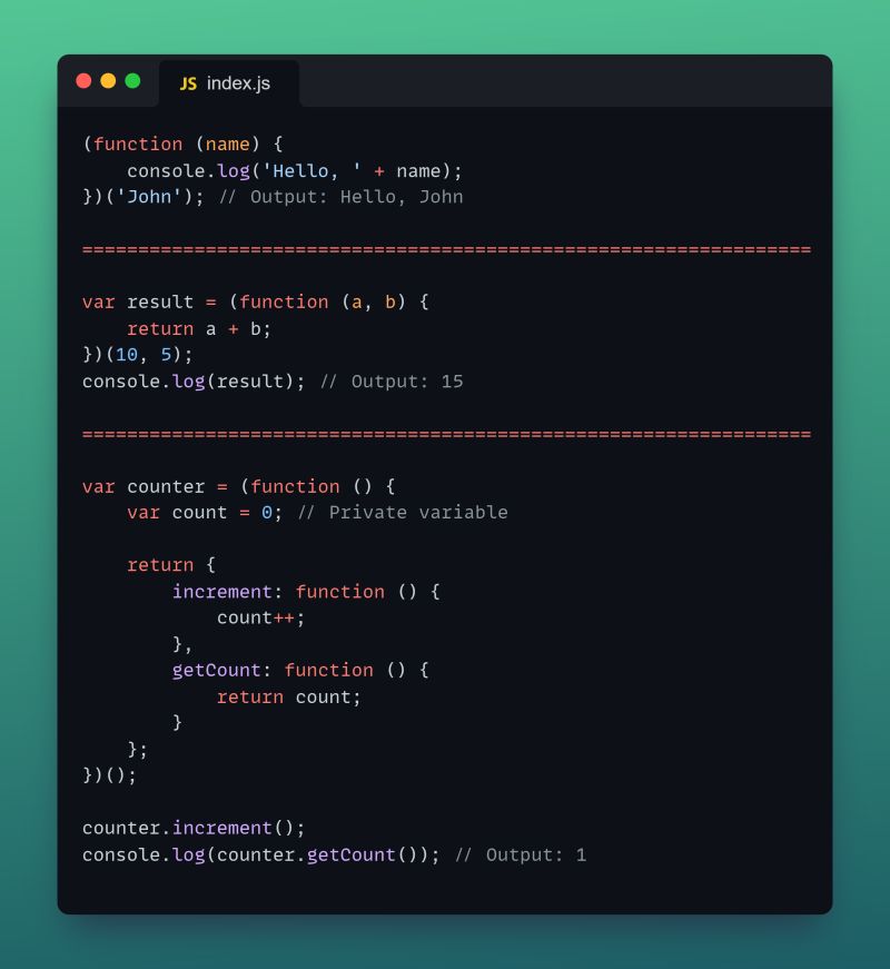 What are IIFEs in JavaScript? | Sunil Balas posted on the topic | LinkedIn What are IIFEs in JavaScript? | Sunil Balas posted on the topic | LinkedIn