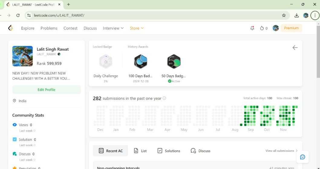 Lalit Singh Rawat on LinkedIn: #100daysofcode #leetcode #codingjourney ... Lalit Singh Rawat on LinkedIn: #100daysofcode #leetcode #codingjourney ...