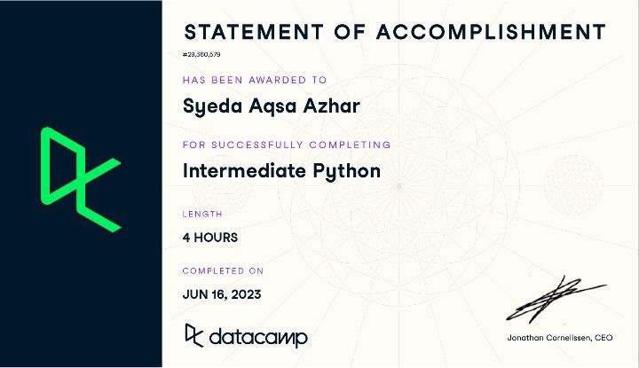 Syeda Aqsa Azhar on LinkedIn: #python #datacamp #matplotlib #pandas # ... Syeda Aqsa Azhar on LinkedIn: #python #datacamp #matplotlib #pandas # ...