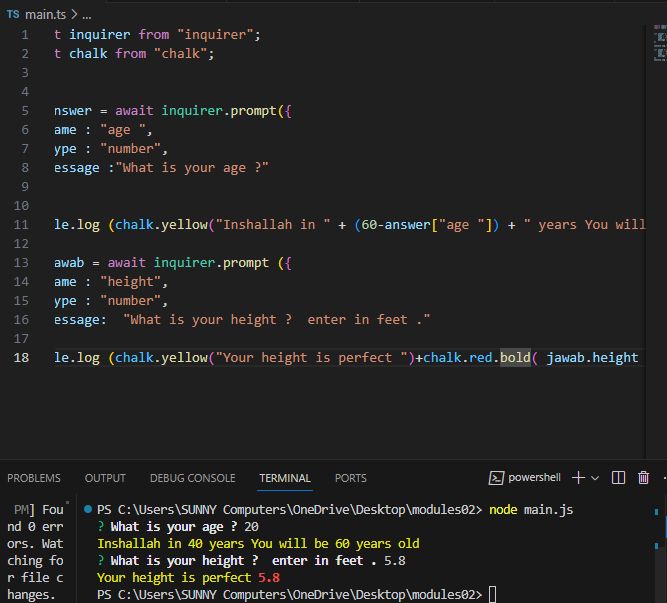 Launching a TypeScript project with Inquirer | Kabir Iqbal posted on ... Launching a TypeScript project with Inquirer | Kabir Iqbal posted on ...