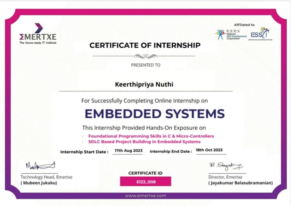 Nuthi Keerthipriya on LinkedIn: #connections #emertxe #microcontrollers ... Nuthi Keerthipriya on LinkedIn: #connections #emertxe #microcontrollers ...