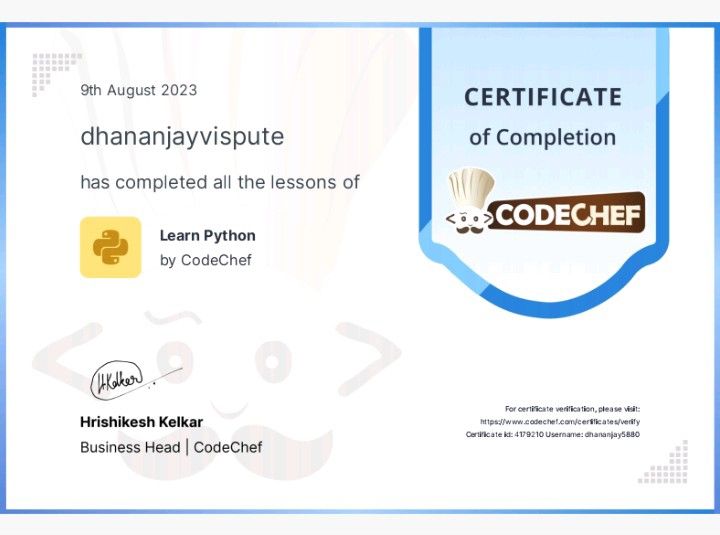 Dhananjay Vispute on LinkedIn: #python #pythonprogramming #codechef # ... Dhananjay Vispute on LinkedIn: #python #pythonprogramming #codechef # ...