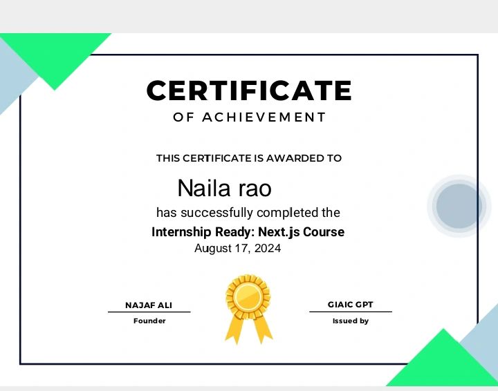 Naila rao on LinkedIn: #nextjs #webdevelopment #continuouslearning # ... Naila rao on LinkedIn: #nextjs #webdevelopment #continuouslearning # ...