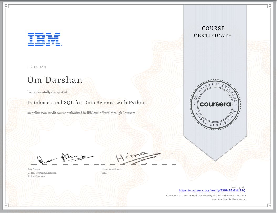 OM DARSHAN on LinkedIn: #coursera #sql #python #database #dataanalytics ... OM DARSHAN on LinkedIn: #coursera #sql #python #database #dataanalytics ...