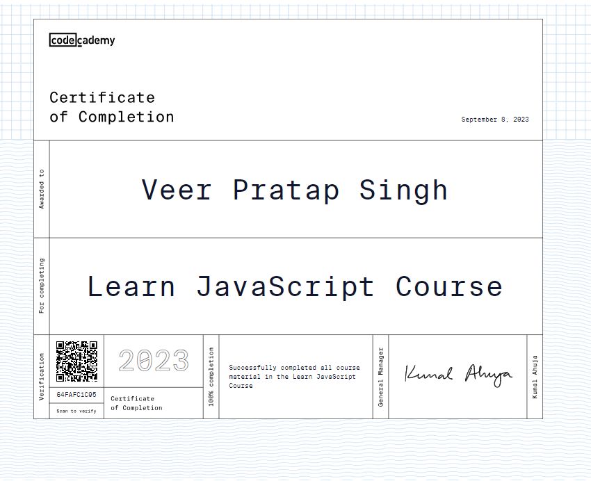 Veer Pratap Singh on LinkedIn: #javascriptcertificate #webdevelopment # ... Veer Pratap Singh on LinkedIn: #javascriptcertificate #webdevelopment # ...