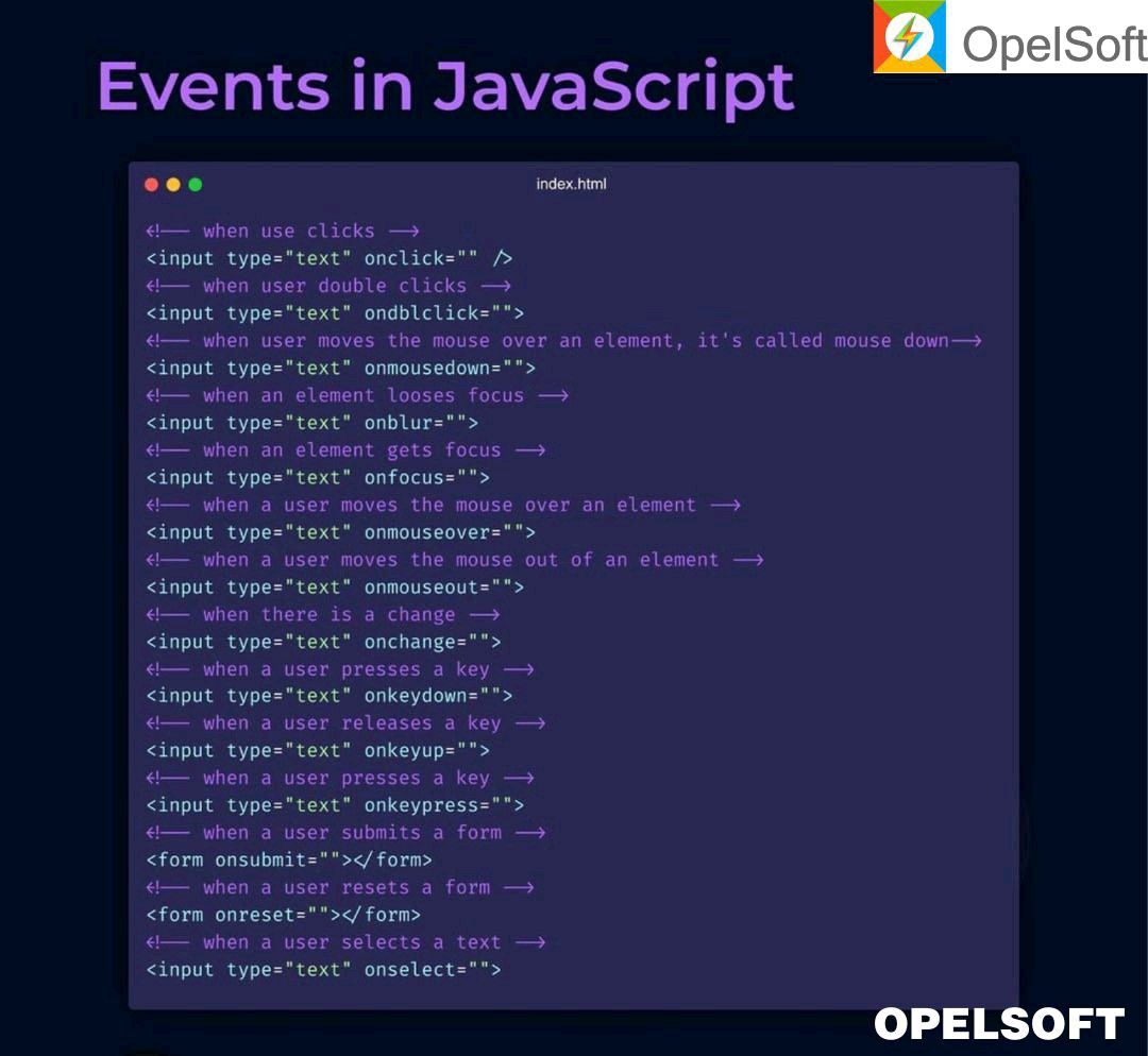 Opelsoft on LinkedIn: #javascriptevents #eventhandling #userexperience ... Opelsoft on LinkedIn: #javascriptevents #eventhandling #userexperience ...