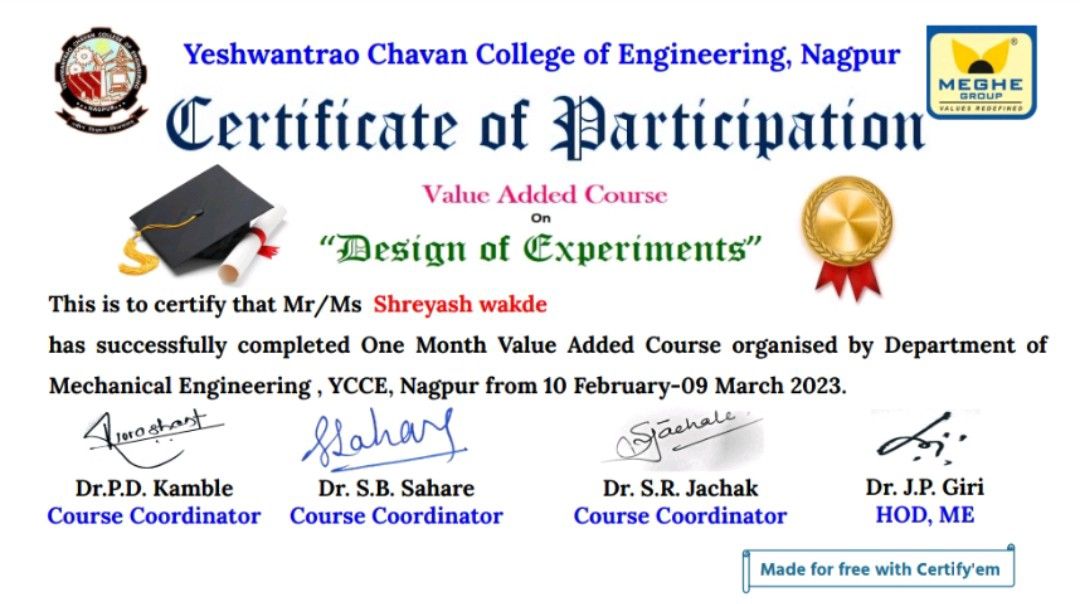 Shreyash Wakde on LinkedIn: #connections #designofexperiments Shreyash Wakde on LinkedIn: #connections #designofexperiments