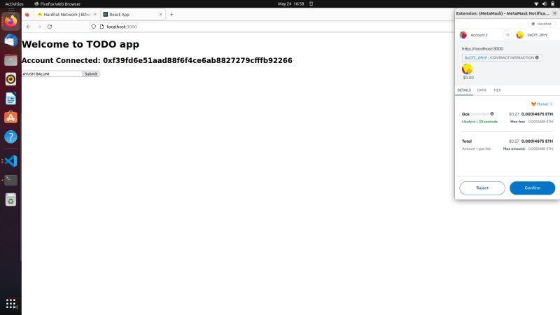 #blockchain #reactjs #web3 #react #metamask | Ayush Baluni #blockchain #reactjs #web3 #react #metamask | Ayush Baluni