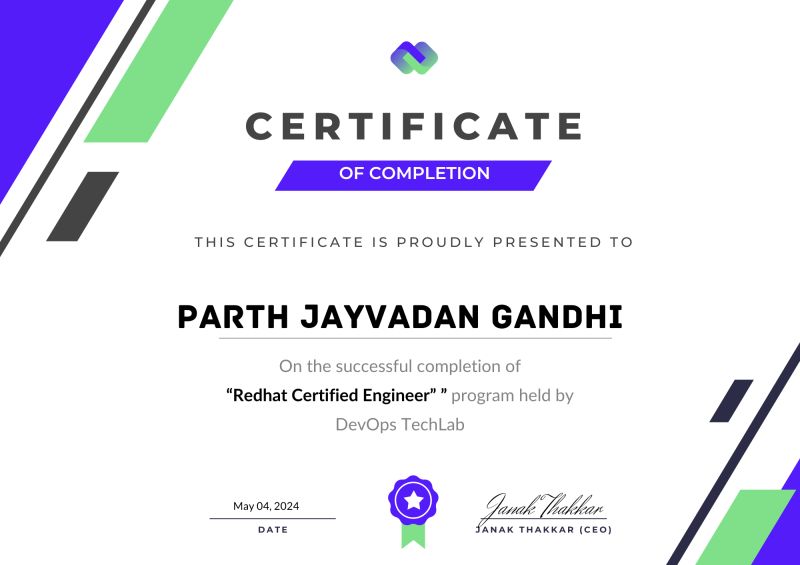 Parth Gandhi on LinkedIn: #rhce #linux #devops #shellscripting # ... Parth Gandhi on LinkedIn: #rhce #linux #devops #shellscripting # ...