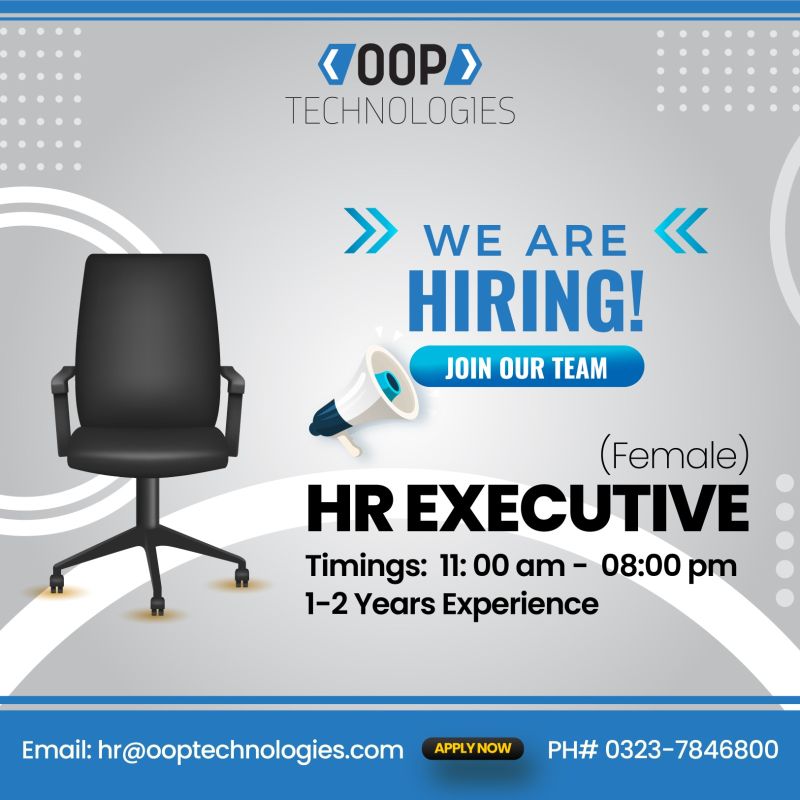OOP Technologies on LinkedIn: #hiringalerts #hrteam #hr #executive # ... OOP Technologies on LinkedIn: #hiringalerts #hrteam #hr #executive # ...