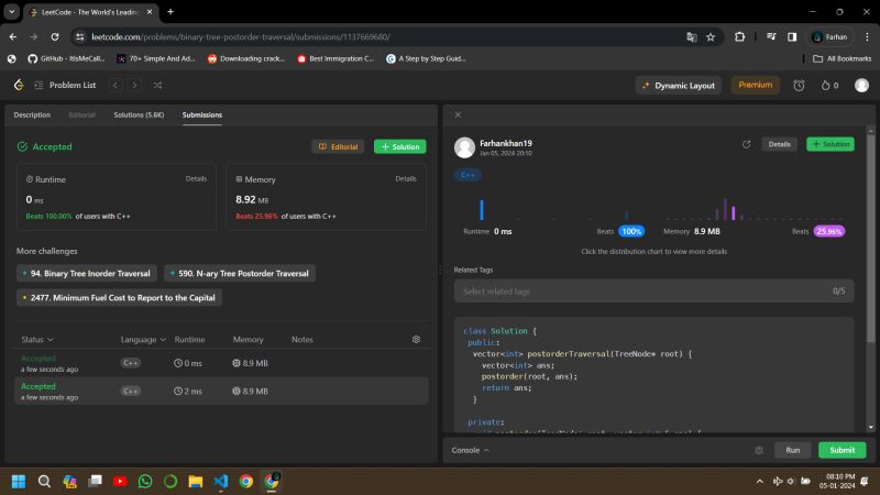 Day 80/100 of edSlash DSA Challenge on LeetCode | Farhan Khan posted on ... Day 80/100 of edSlash DSA Challenge on LeetCode | Farhan Khan posted on ...
