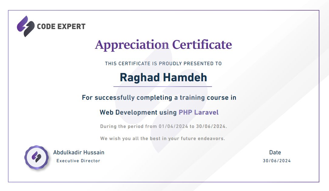 Raghad H. on LinkedIn: #codeexpert #webdevelopment #backend #laravel ... Raghad H. on LinkedIn: #codeexpert #webdevelopment #backend #laravel ...