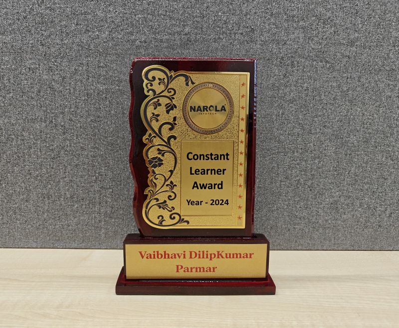 Vaibhavi Parmar on LinkedIn: I'm truly honored to receive the 'Constant ... Vaibhavi Parmar on LinkedIn: I'm truly honored to receive the 'Constant ...