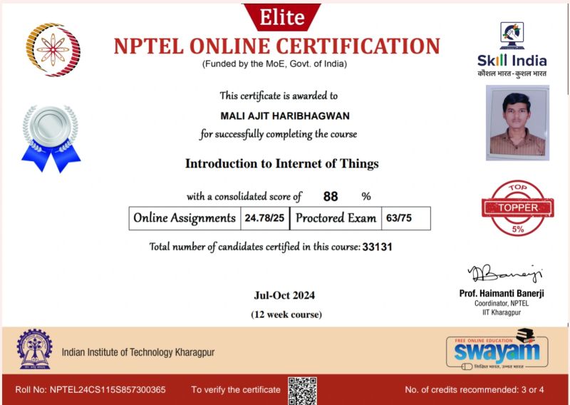 Ajit Mali on LinkedIn: #iot #nptel #professionaldevelopment # ... Ajit Mali on LinkedIn: #iot #nptel #professionaldevelopment # ...