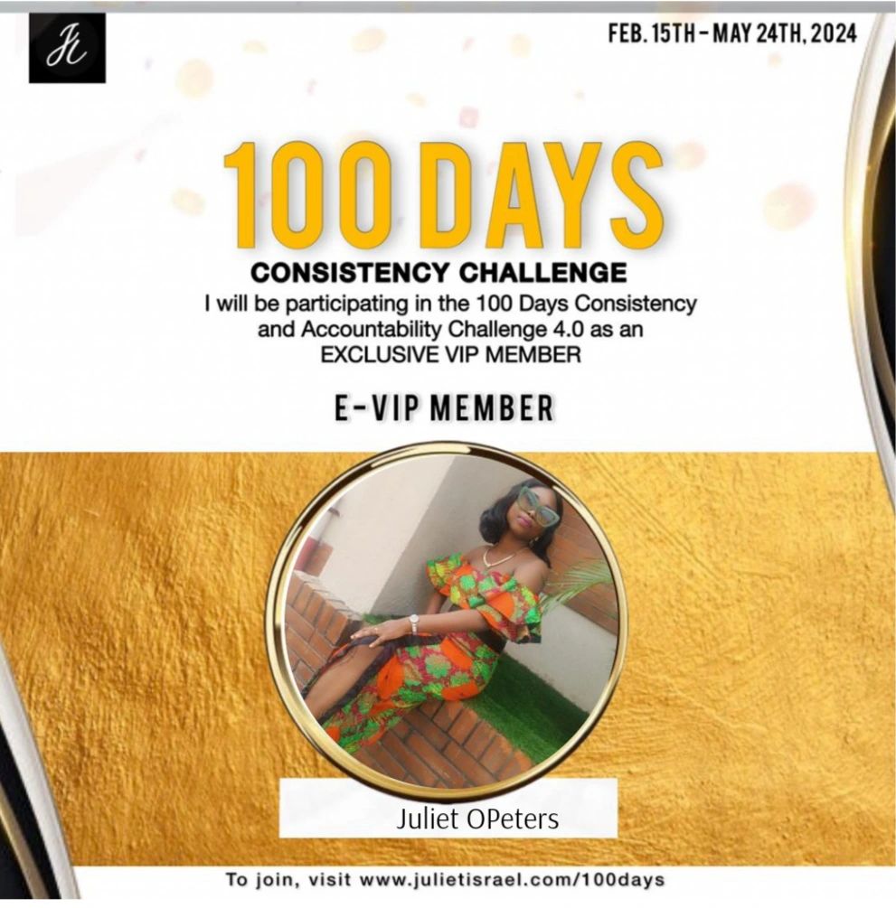 #goals #consistency #100dayschallenge | Juliet Opeters #goals #consistency #100dayschallenge | Juliet Opeters