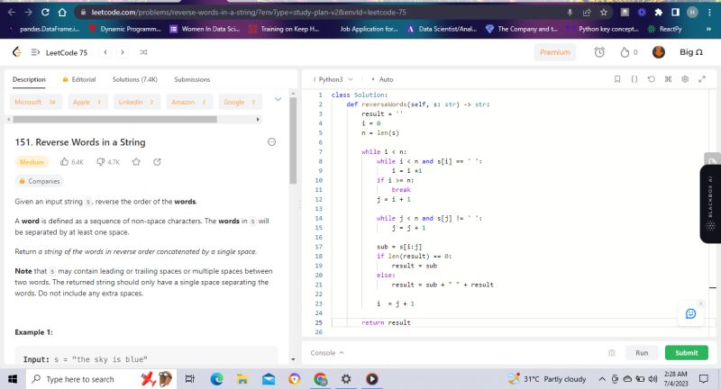 Hamna Qaseem on LinkedIn: #100days0fcode #python #data #leetcode # ... Hamna Qaseem on LinkedIn: #100days0fcode #python #data #leetcode # ...