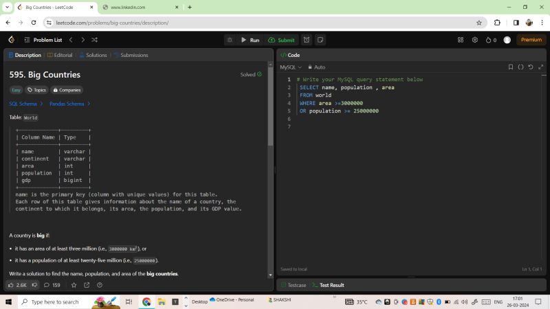 sakshi awadhiya on LinkedIn: SQL#Database#Leetcode. sakshi awadhiya on LinkedIn: SQL#Database#Leetcode.