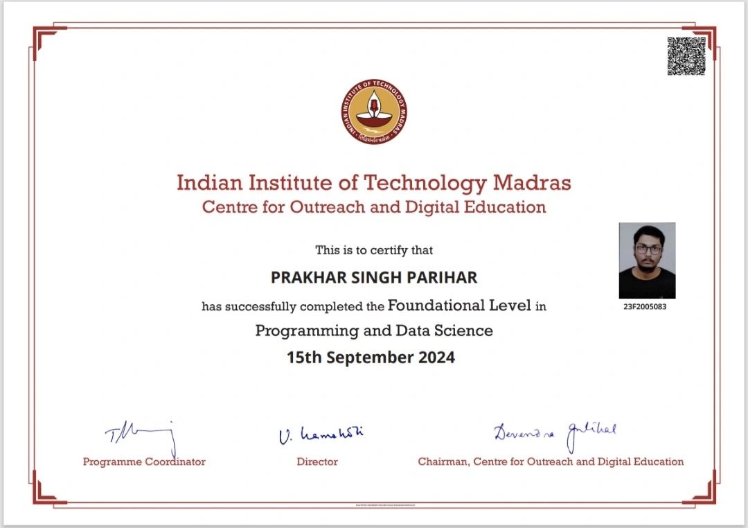 Prakhar Singh Parihar on LinkedIn: 🎉 Proud to Share a Major Milestone ... Prakhar Singh Parihar on LinkedIn: 🎉 Proud to Share a Major Milestone ...
