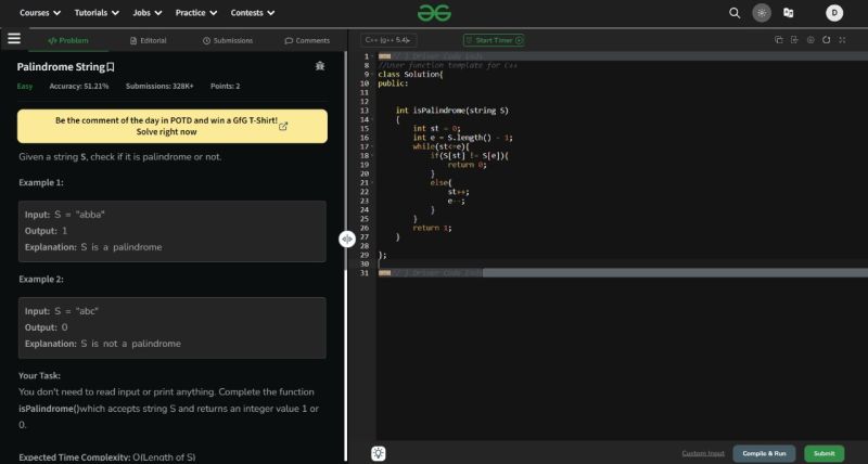 Dev Arora on LinkedIn: #100daysofcode #codingchallenge #palindrome # ... Dev Arora on LinkedIn: #100daysofcode #codingchallenge #palindrome # ...