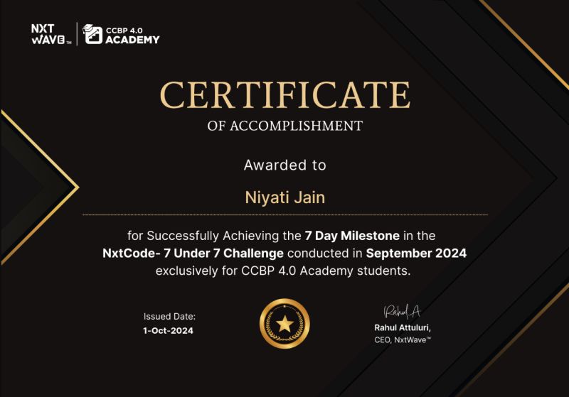 Niyati Jain on LinkedIn: #nxtwave #nxtcode7under7challenge #nxtwave # ... Niyati Jain on LinkedIn: #nxtwave #nxtcode7under7challenge #nxtwave # ...