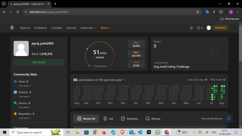 Jayraj Joshi on LinkedIn: #leetcode #milestone #keeplearning Jayraj Joshi on LinkedIn: #leetcode #milestone #keeplearning