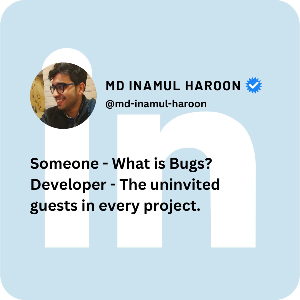 MD INAMUL HAROON on LinkedIn: #developerlife #codestruggles MD INAMUL HAROON on LinkedIn: #developerlife #codestruggles