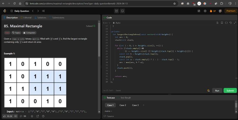 Day 26 of 100Days of Code: Maximal Rectangle Algorithm | Ashish Raj ... Day 26 of 100Days of Code: Maximal Rectangle Algorithm | Ashish Raj ...