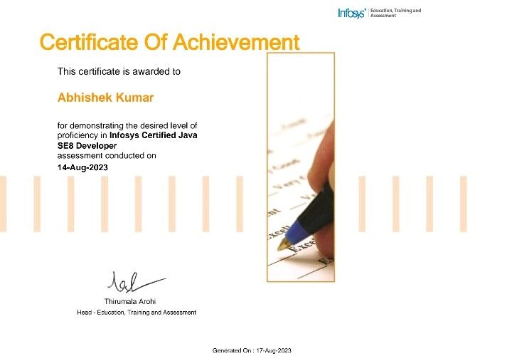 Abhishek Kumar on LinkedIn: I'm happy to share that I've successfully ... Abhishek Kumar on LinkedIn: I'm happy to share that I've successfully ...