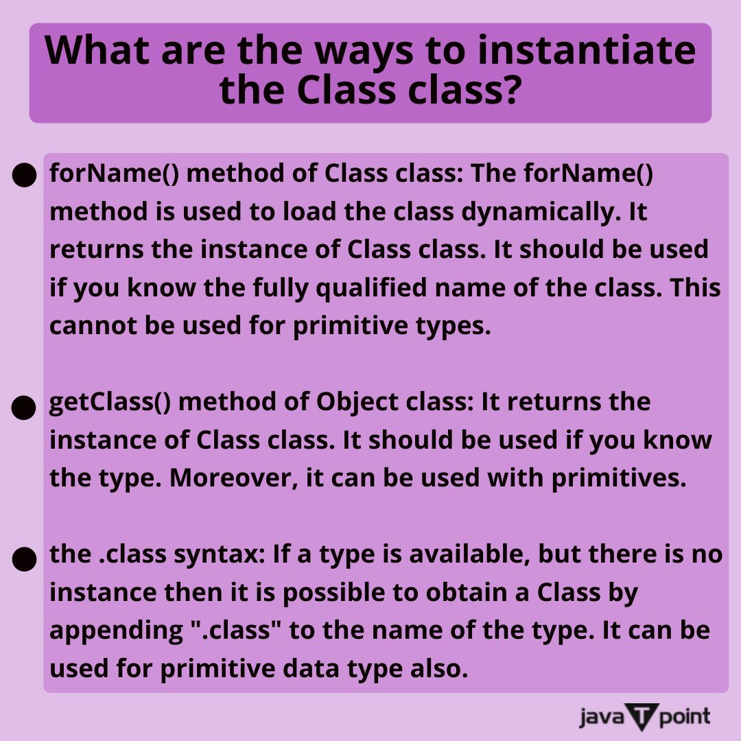 Tpoint Tech on LinkedIn: #reflection #classclass #systemclass # ... Tpoint Tech on LinkedIn: #reflection #classclass #systemclass # ...