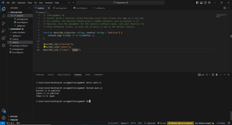 Learned about describe_city() in TypeScript | Samra Shaikh posted on ... Learned about describe_city() in TypeScript | Samra Shaikh posted on ...
