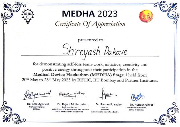 Shreyash Dakave on LinkedIn: #medha #hackathon #innovation # ... Shreyash Dakave on LinkedIn: #medha #hackathon #innovation # ...
