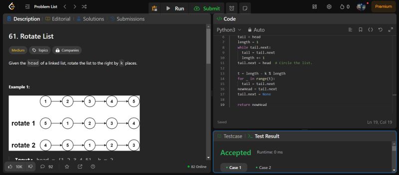 Naman Awasthi on LinkedIn: #100daysofcodechallenge #rotatelist # ... Naman Awasthi on LinkedIn: #100daysofcodechallenge #rotatelist # ...