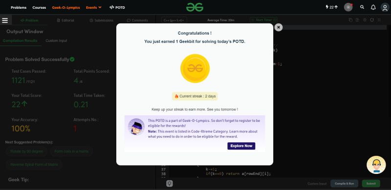 #problemsolving #gfgpotd #codingchallenge #spiralmatrix #growthmindset ... #problemsolving #gfgpotd #codingchallenge #spiralmatrix #growthmindset ...