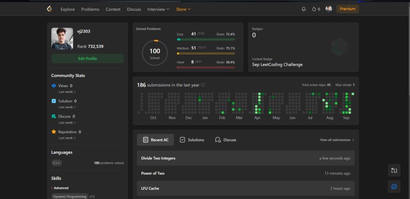 My 100th LeetCode problem solved! | vishnu jangid posted on the topic ... My 100th LeetCode problem solved! | vishnu jangid posted on the topic ...