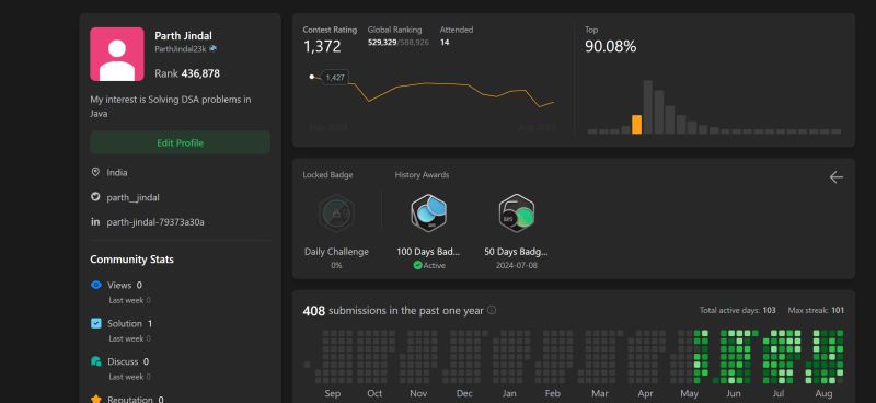 Parth Jindal on LinkedIn: #leetcode #100dayschallenge #coding # ... Parth Jindal on LinkedIn: #leetcode #100dayschallenge #coding # ...