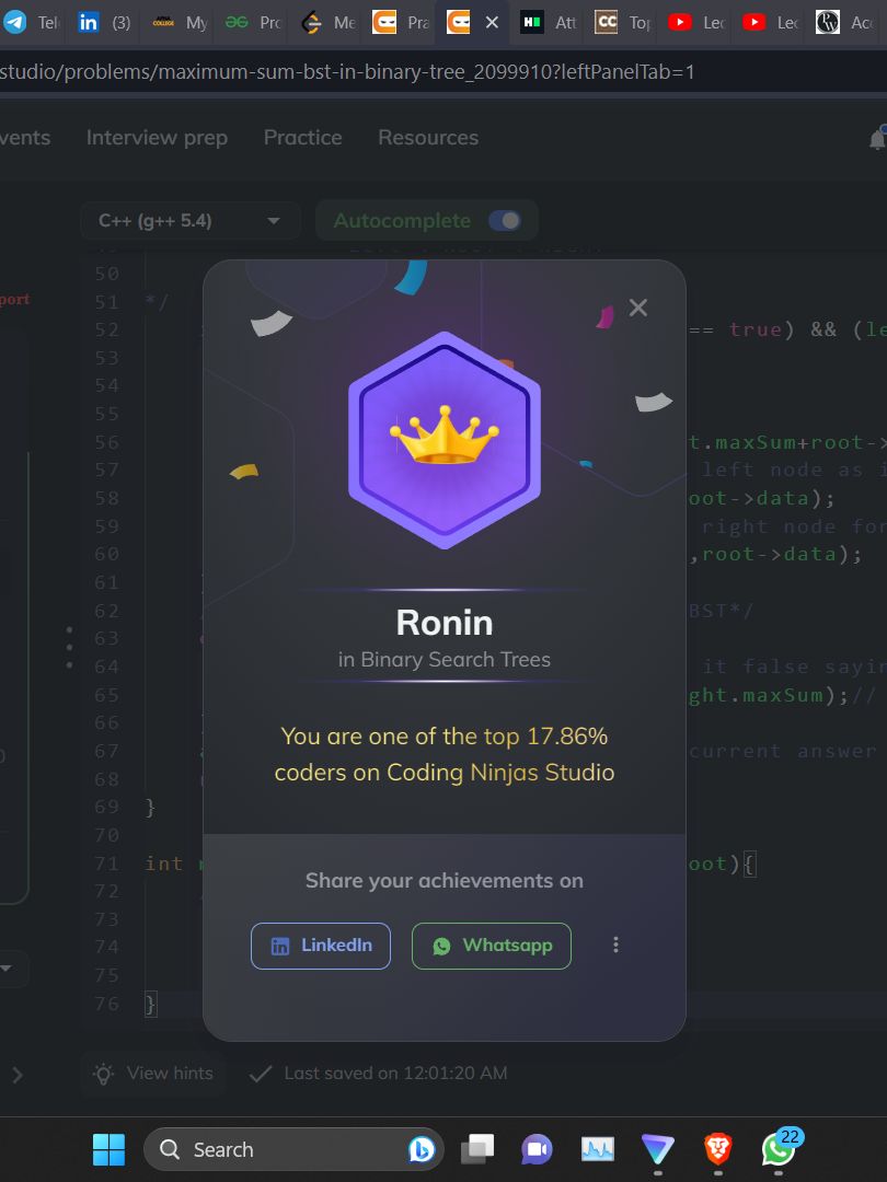 #codingninjas #coding #cpp #linkedlist #cse #coder | Ajay Mondal #codingninjas #coding #cpp #linkedlist #cse #coder | Ajay Mondal