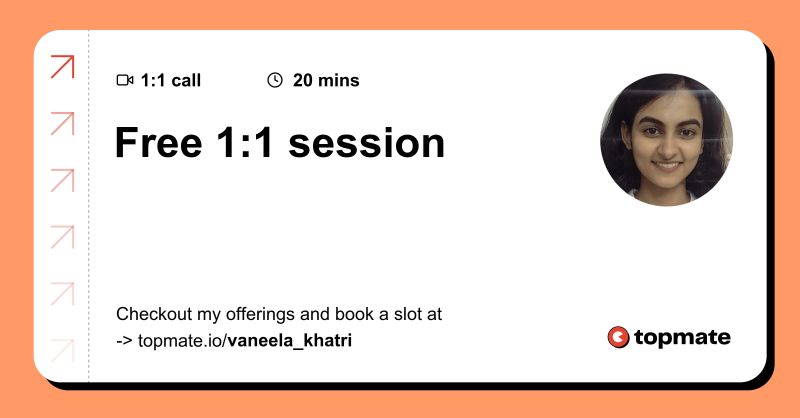 Offering free 1:1 sessions for #dsa students | Vaneela Khatri posted on ... Offering free 1:1 sessions for #dsa students | Vaneela Khatri posted on ...