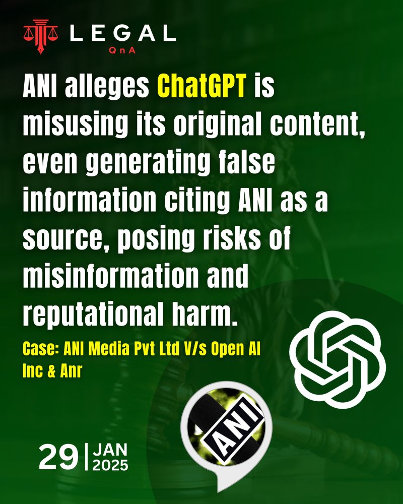 The Legal QnA on LinkedIn: ANI has sued OpenAI in the Delhi High Court ... The Legal QnA on LinkedIn: ANI has sued OpenAI in the Delhi High Court ...
