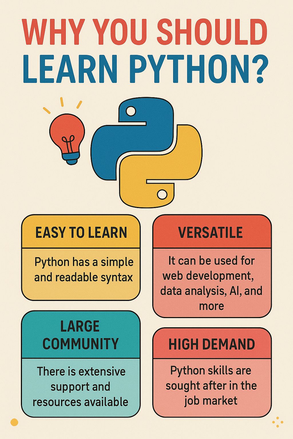 Why you should learn Python? | Python Coding Why you should learn Python? | Python Coding