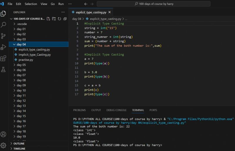 Azmat Ali on LinkedIn: #python #pythonprogramming #day4 #practice # ... Azmat Ali on LinkedIn: #python #pythonprogramming #day4 #practice # ...