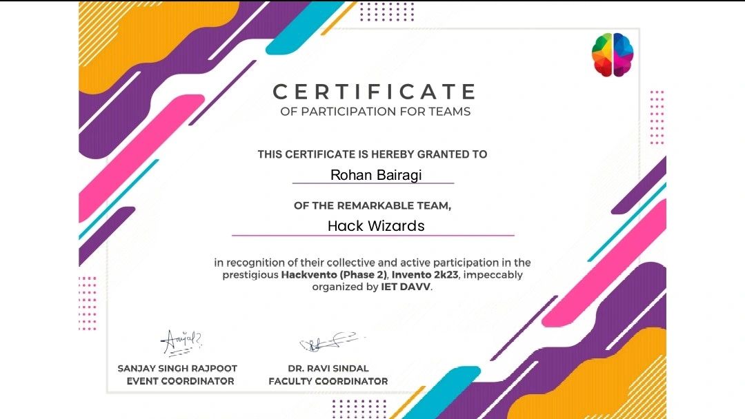 ROHAN BAIRAGI on LinkedIn: #inventohackathon #invento #coding # ... ROHAN BAIRAGI on LinkedIn: #inventohackathon #invento #coding # ...