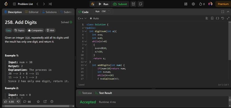 Day 43 of 100-day coding challenge: summing digits | Ayush Negi posted ... Day 43 of 100-day coding challenge: summing digits | Ayush Negi posted ...